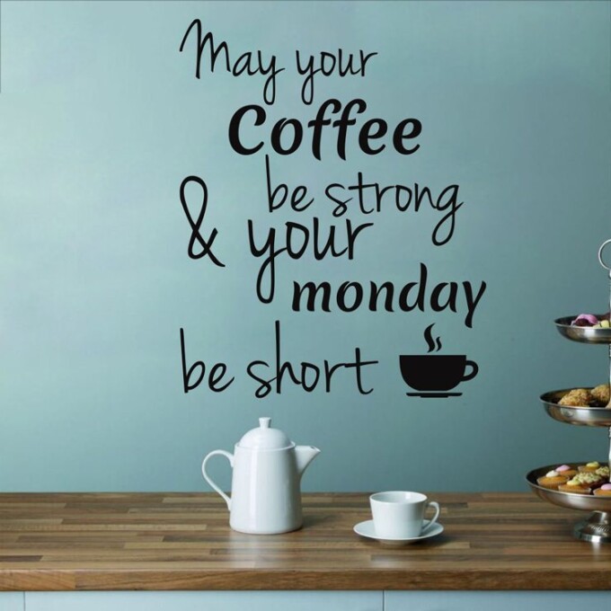 Strong coffee wallsticker → Fra 149 Kr.