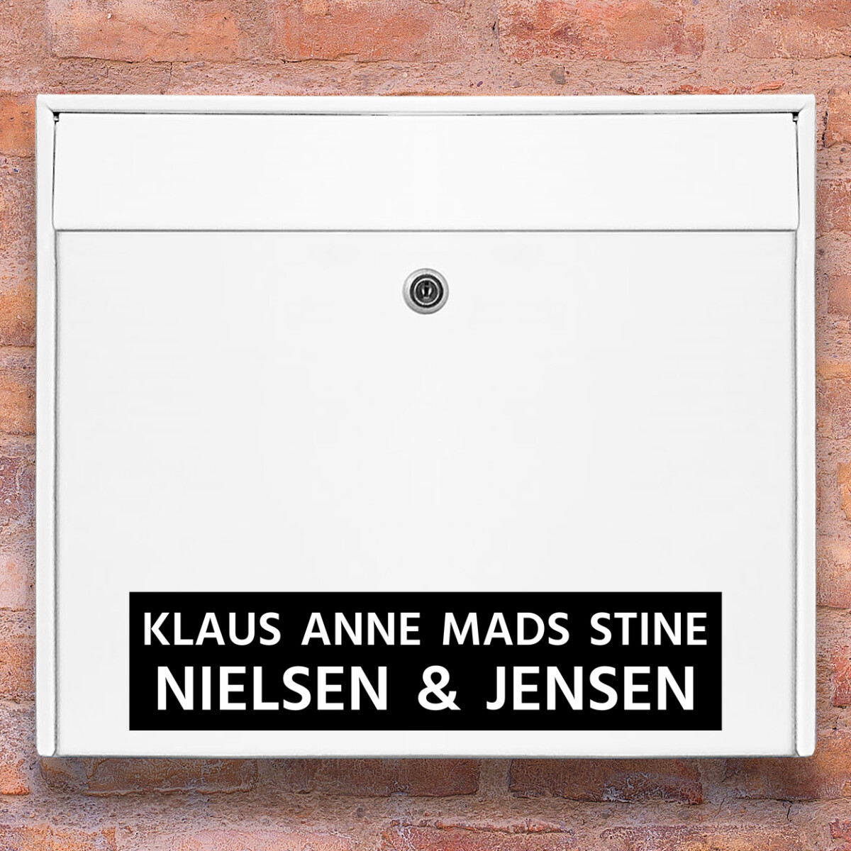 #1 Navneskilt - Postkasse stickers → Fra 99 Kr.