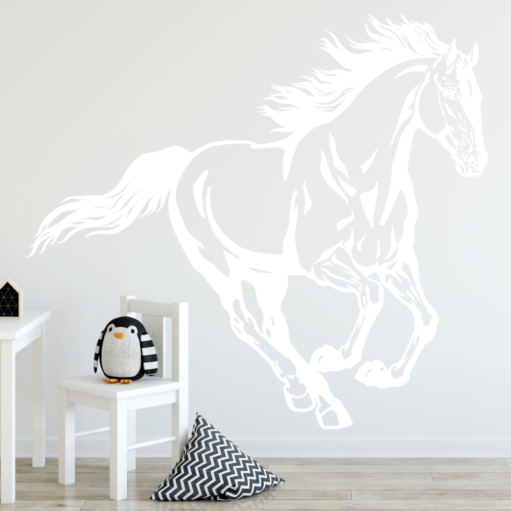 Galoperende hest wallsticker → Fra 149 Kr.