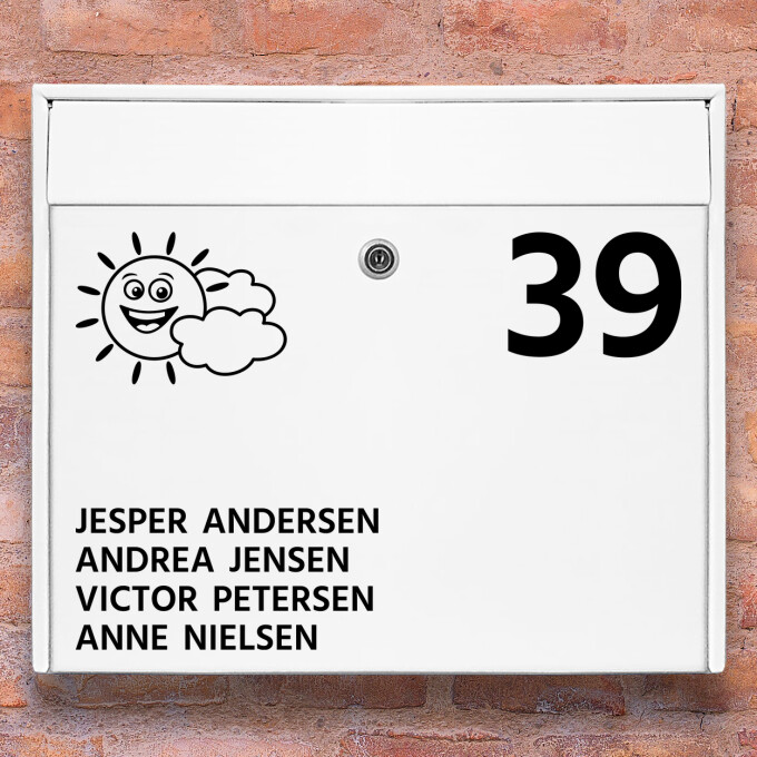 Navne stickers til postkassen→ SmartStickers.dk