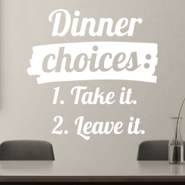 Dinner choices wallsticker → Fra 139 Kr.
